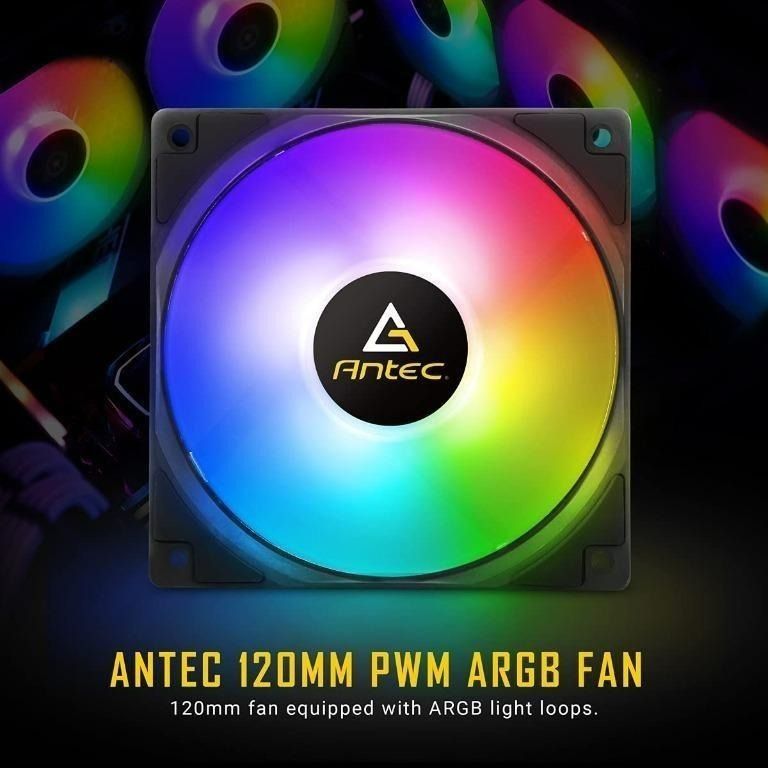2703) ANTEC RGB CASE FANS, 120MM CASE FAN, ADDRESSABLE RGB, PC FAN HIGH ...