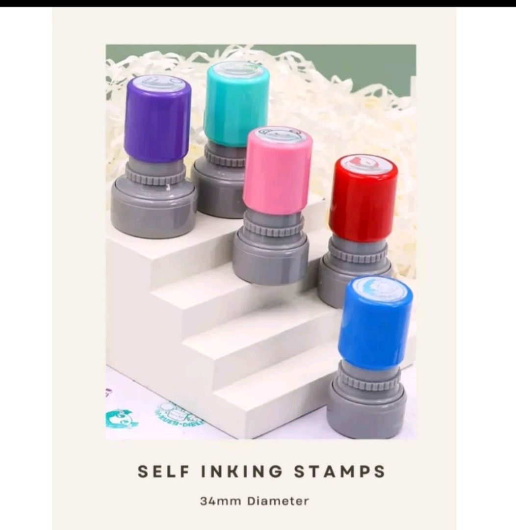 34mm self-inking customised stamps for teachers day presents, Hobbies & Toys, Memorabilia ...