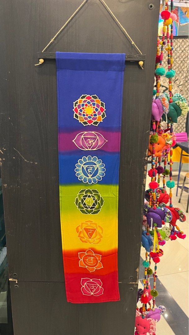 7 Chakra Mandala Banner Poster Wall Deco, Furniture & Home Living, Home ...