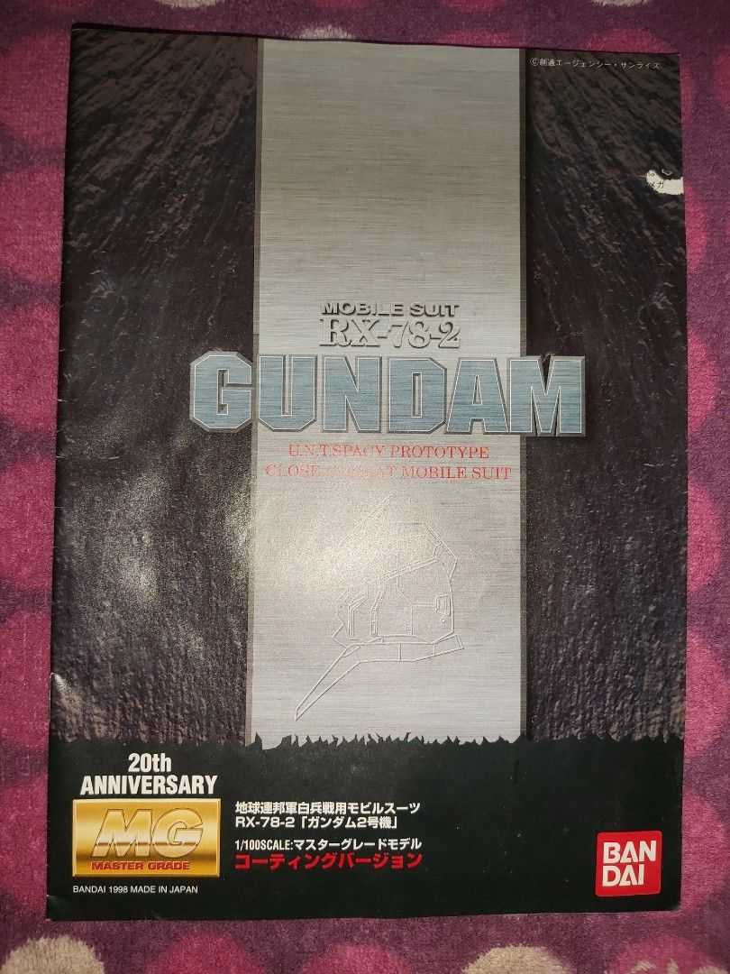 高達 Gundam Bandai Gunpla Master Grade MG 20th Anniversary 1/100 1:100 Scale Master Grade Model ...