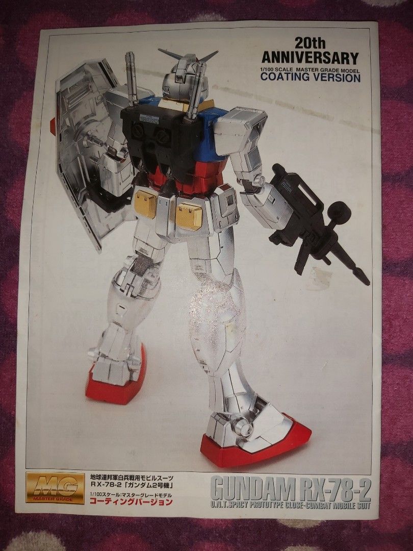 高達 Gundam Bandai Gunpla Master Grade MG 20th Anniversary 1/100 1:100 ...