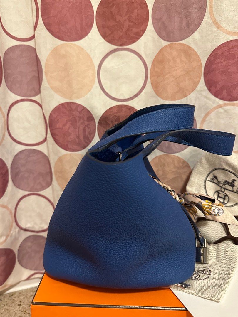 ( Stamp Z ) Hermes Picotin 18 Bleu Royal, 名牌, 手袋及銀包 - Carousell