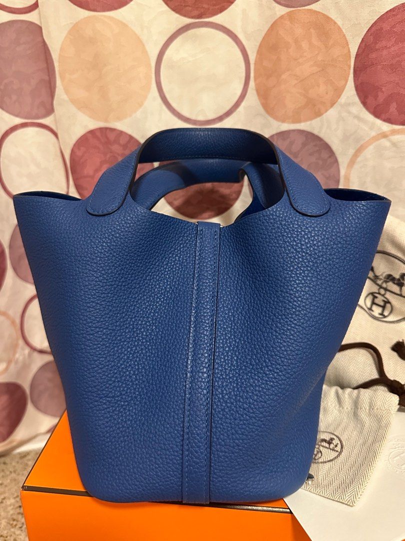 ( Stamp Z ) Hermes Picotin 18 Bleu Royal, 名牌, 手袋及銀包 - Carousell