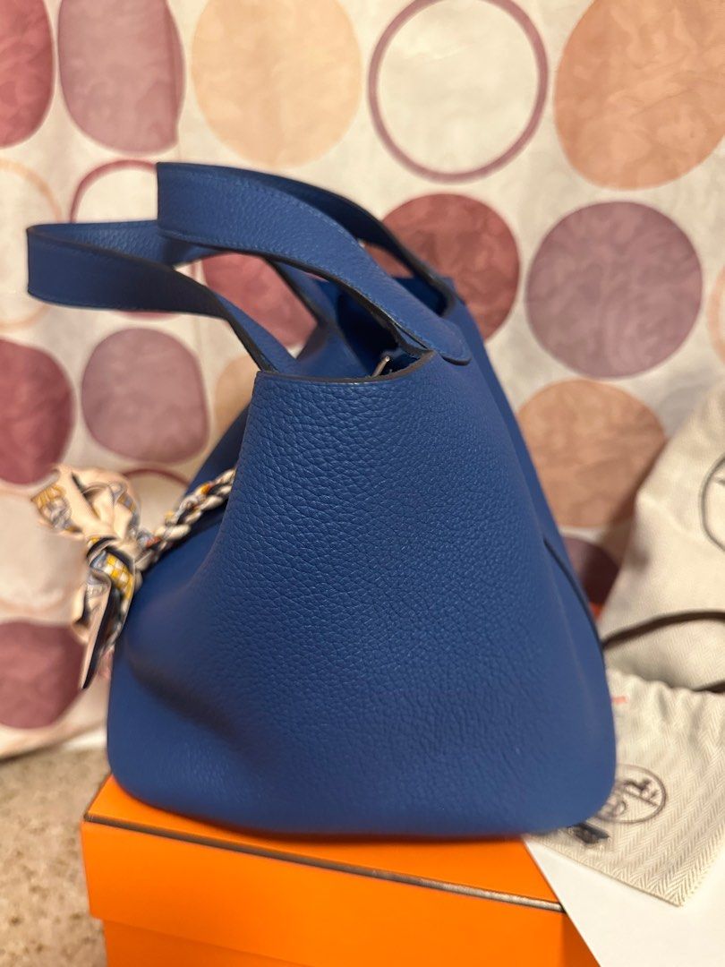 ( Stamp Z ) Hermes Picotin 18 Bleu Royal, 名牌, 手袋及銀包 - Carousell