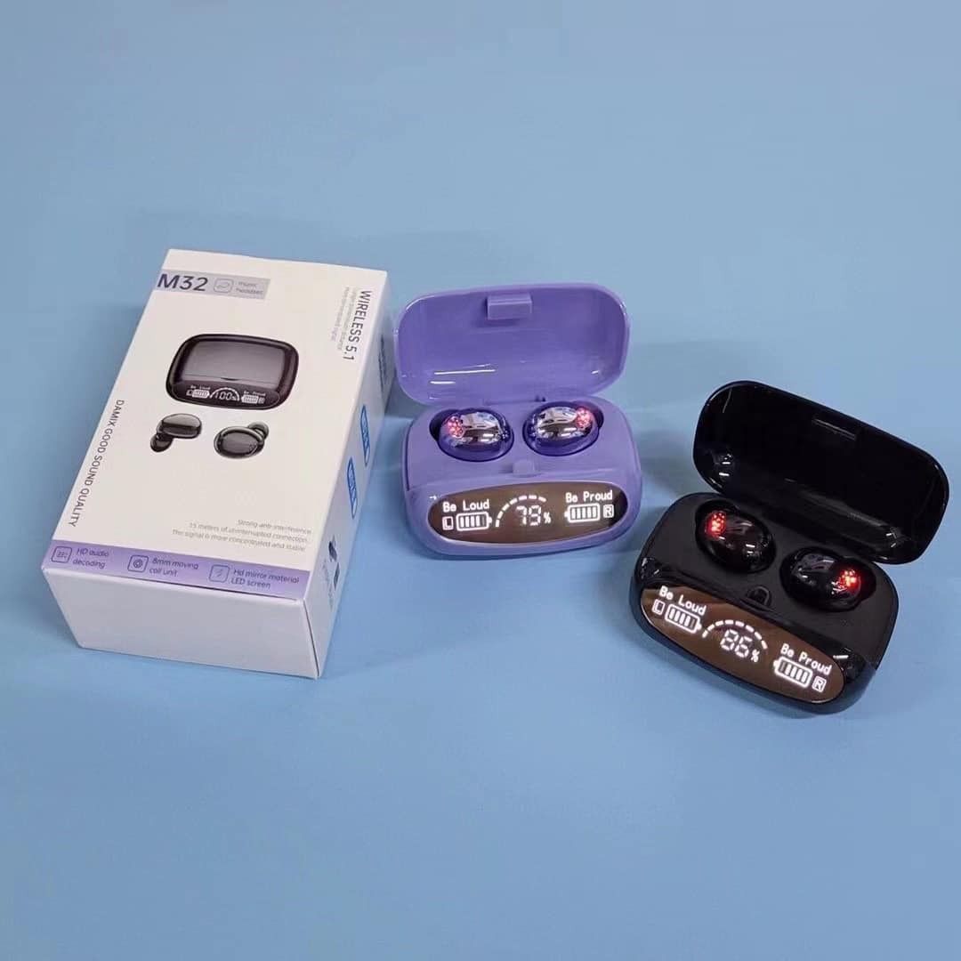 TWS M32 Stereo Sound Low Latency Gaming Wireless Bluetooth 5.3 Earbuds ...