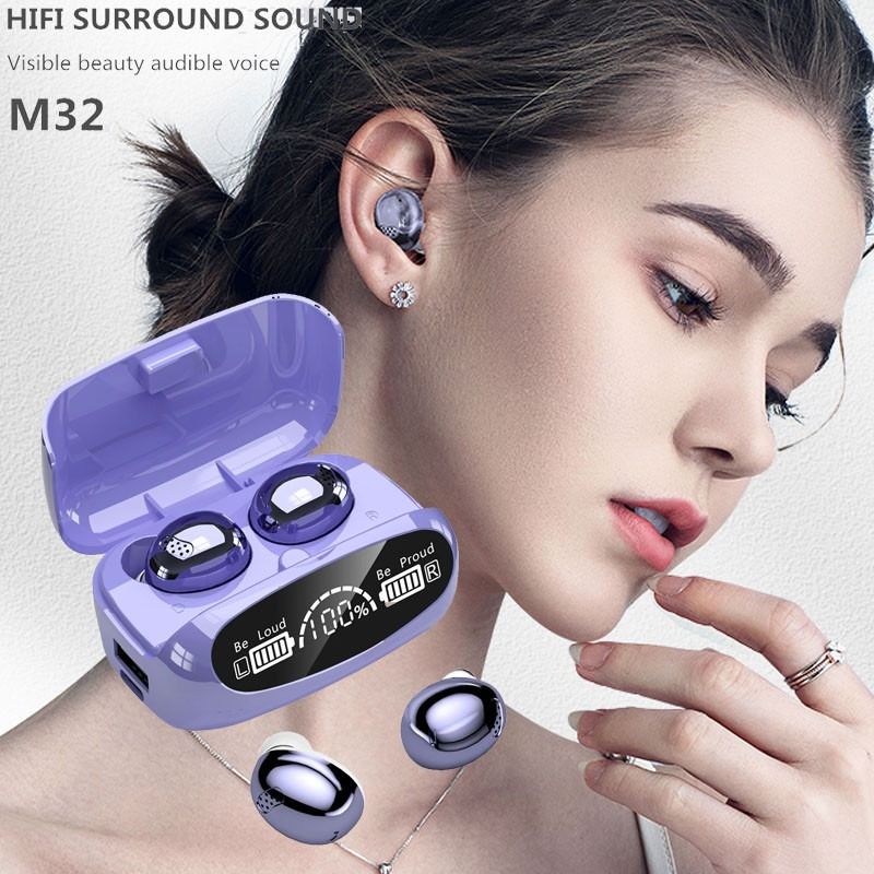 TWS M32 Stereo Sound Low Latency Gaming Wireless Bluetooth 5.3 Earbuds ...