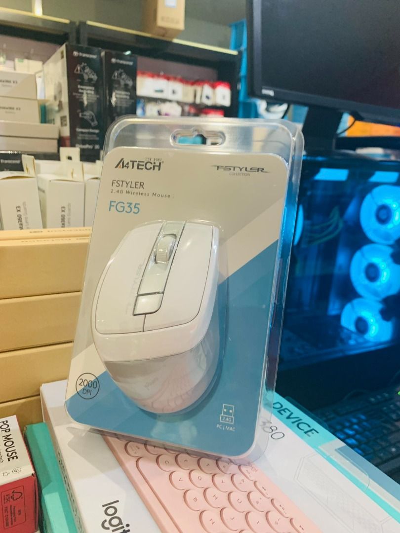 A4Tech Fstyler FG35 2.4G Wireless Mouse Silver, Computers & Tech, Parts ...