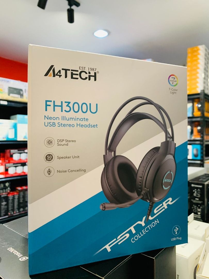 A4tech Fstyler Fh300u Neon Illuminate Noise Cancelling Mic Stereo