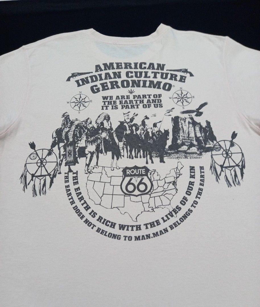 AMERICAN INDIAN CULTURE GERONIMO, Men's Fashion, Tops & Sets, Tshirts ...