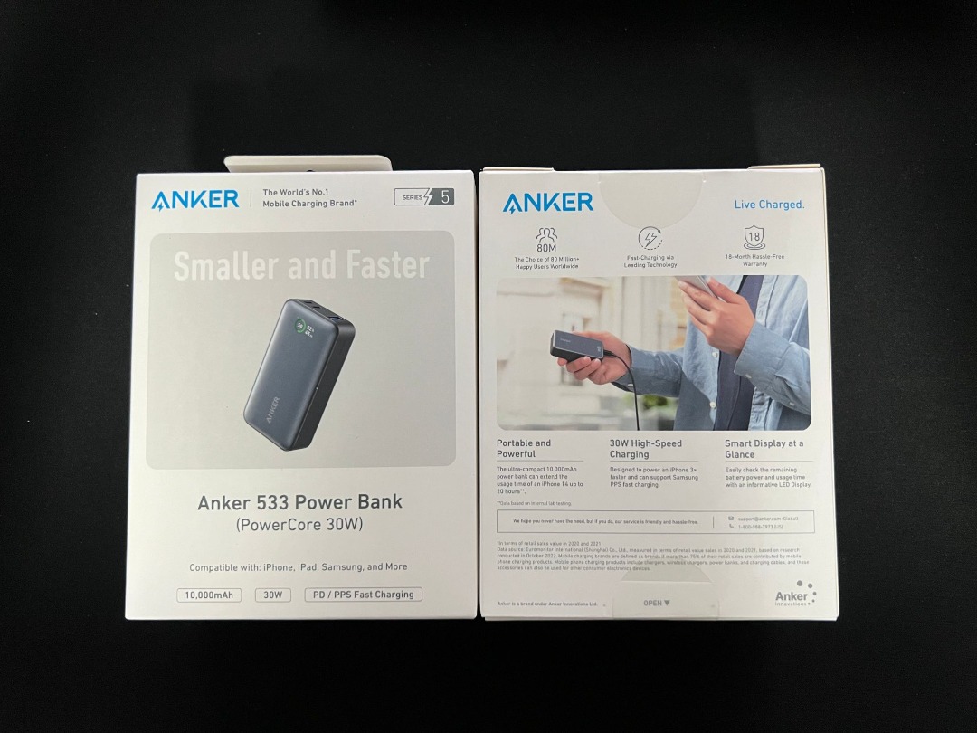 Anker 533 PowerCore 10000mAh 30W Power Bank, Mobile Phones & Gadgets, Mobile & Gadget ...