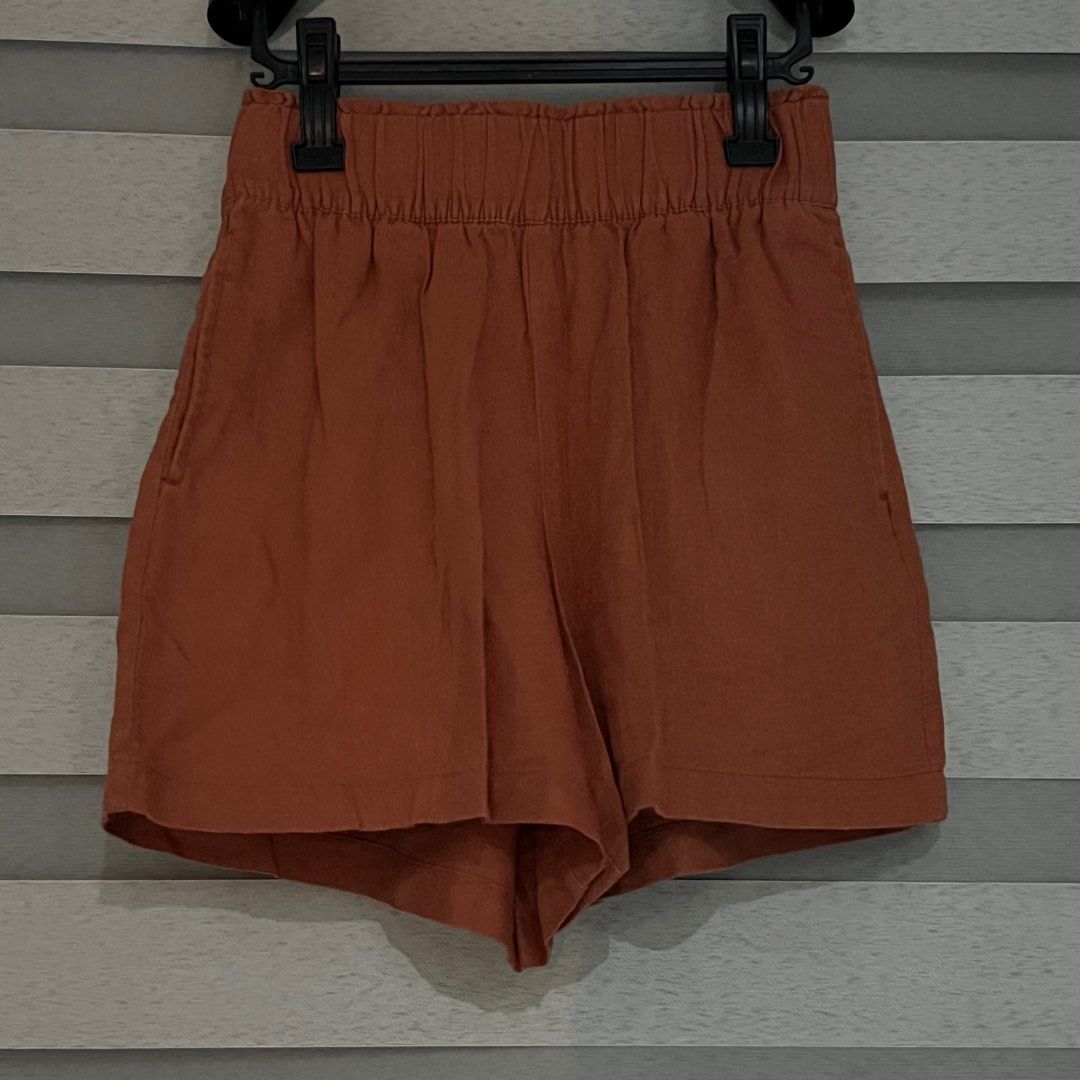 Anko Rust High Waist Shorts, Women's Fashion, Bottoms, Shorts on Carousell