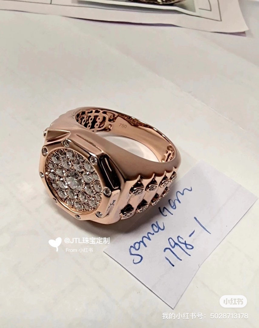 AP ROYAL OAK 18K AU750 Diamond Watch Ring, Luxury, Accessories on Carousell