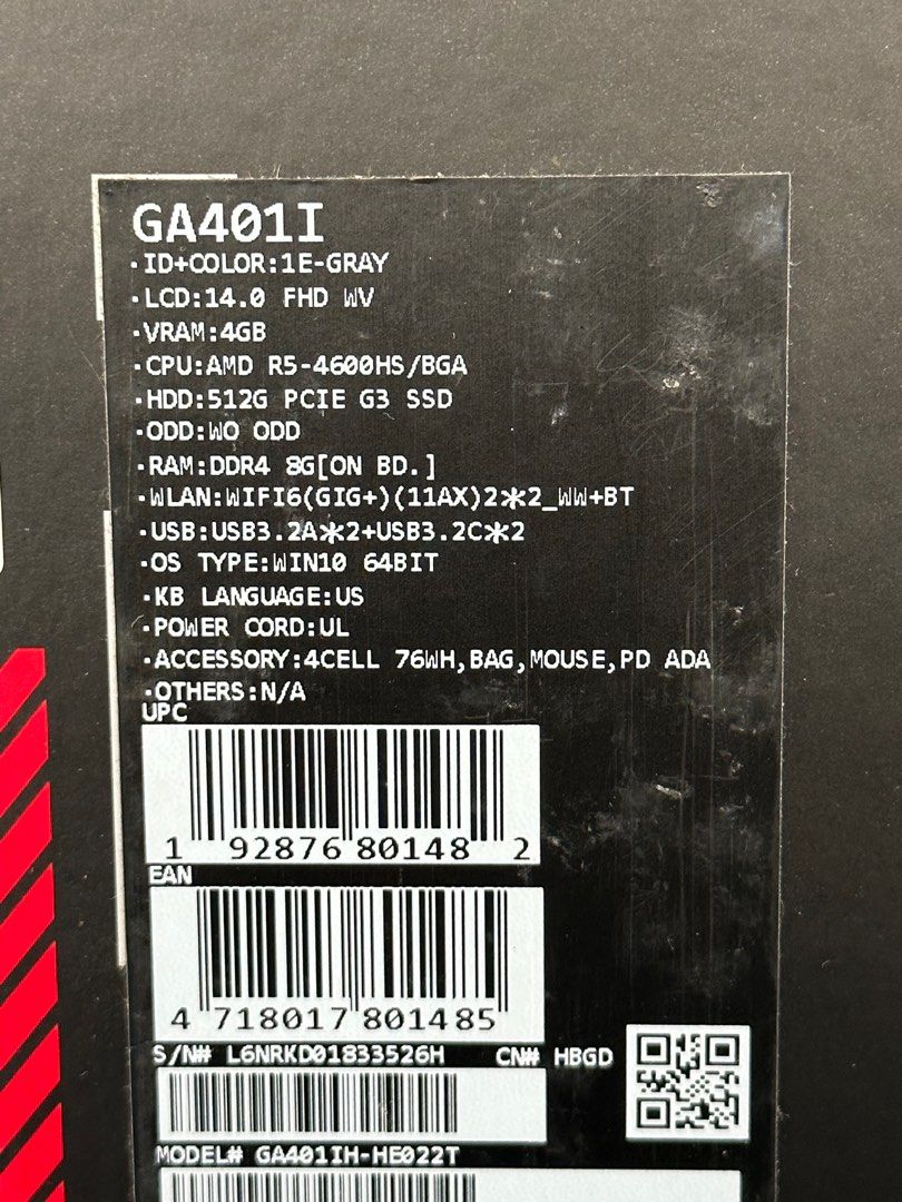 ASUS ROG ZEPHYRUS G401I, Computers & Tech, Laptops & Notebooks on Carousell