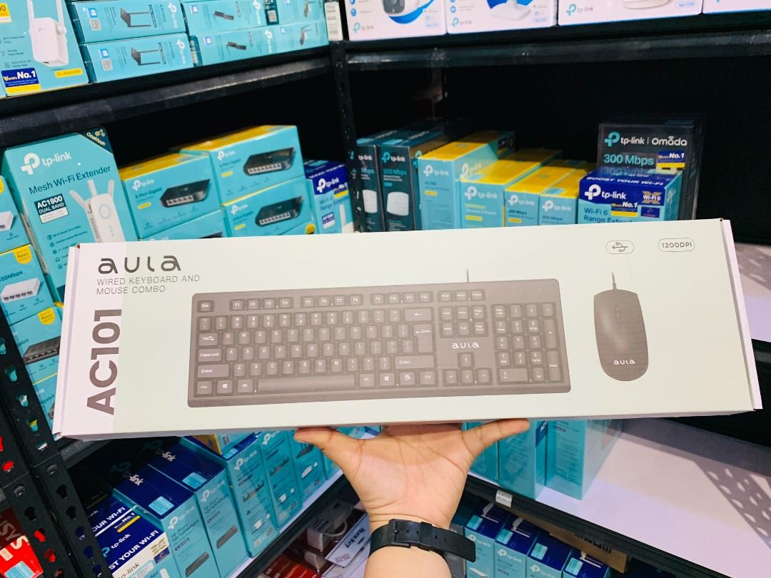 Aula AC101 Wired Keyboard and Mouse Combo Black on Carousell