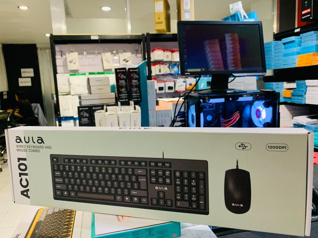 Aula AC101 Wired Keyboard and Mouse Combo Black on Carousell