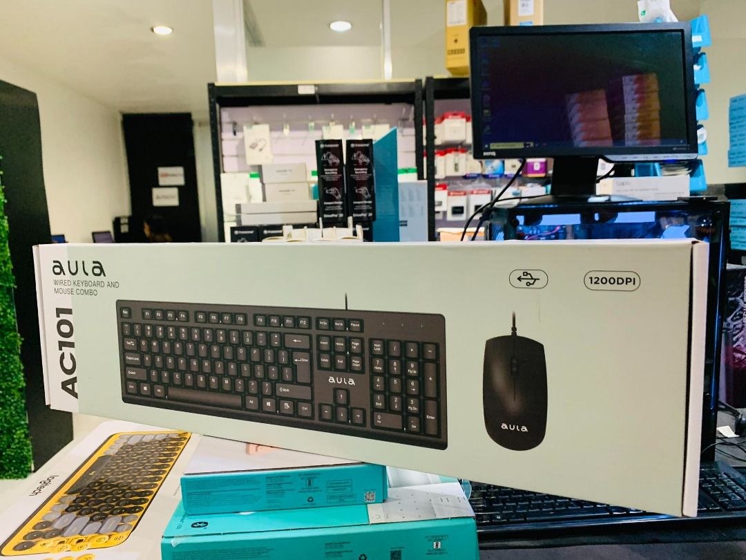 Aula AC101 Wired Keyboard and Mouse Combo Black on Carousell