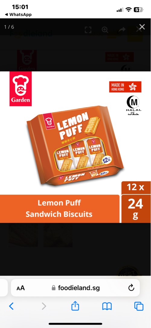 buy 1 get 1 free Halal Garden Lemon Puff (12 Packs), Food & Drinks ...