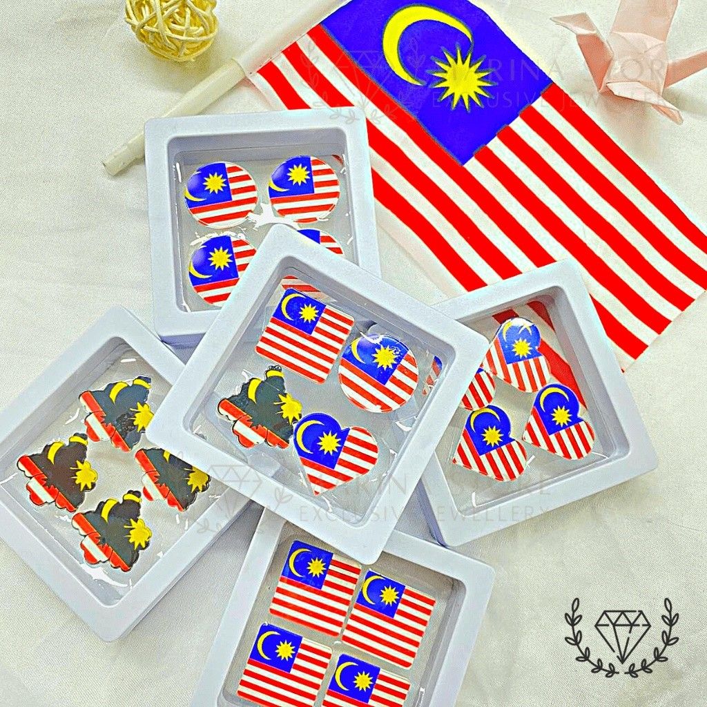 Baby Brooch Pin Tudung Bendera Malaysia Brooch Bunga Merdeka, Hobbies ...