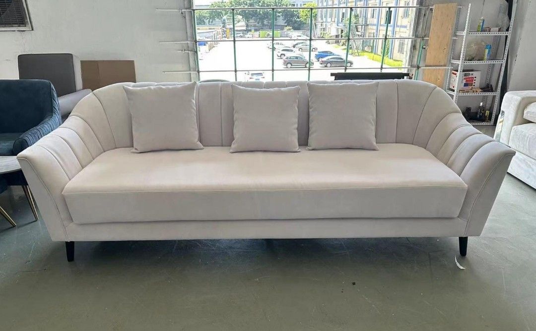 [Nego] Brand New 4-Seater, Easy-Clean Fabric, Long Sofa (2.4m ...