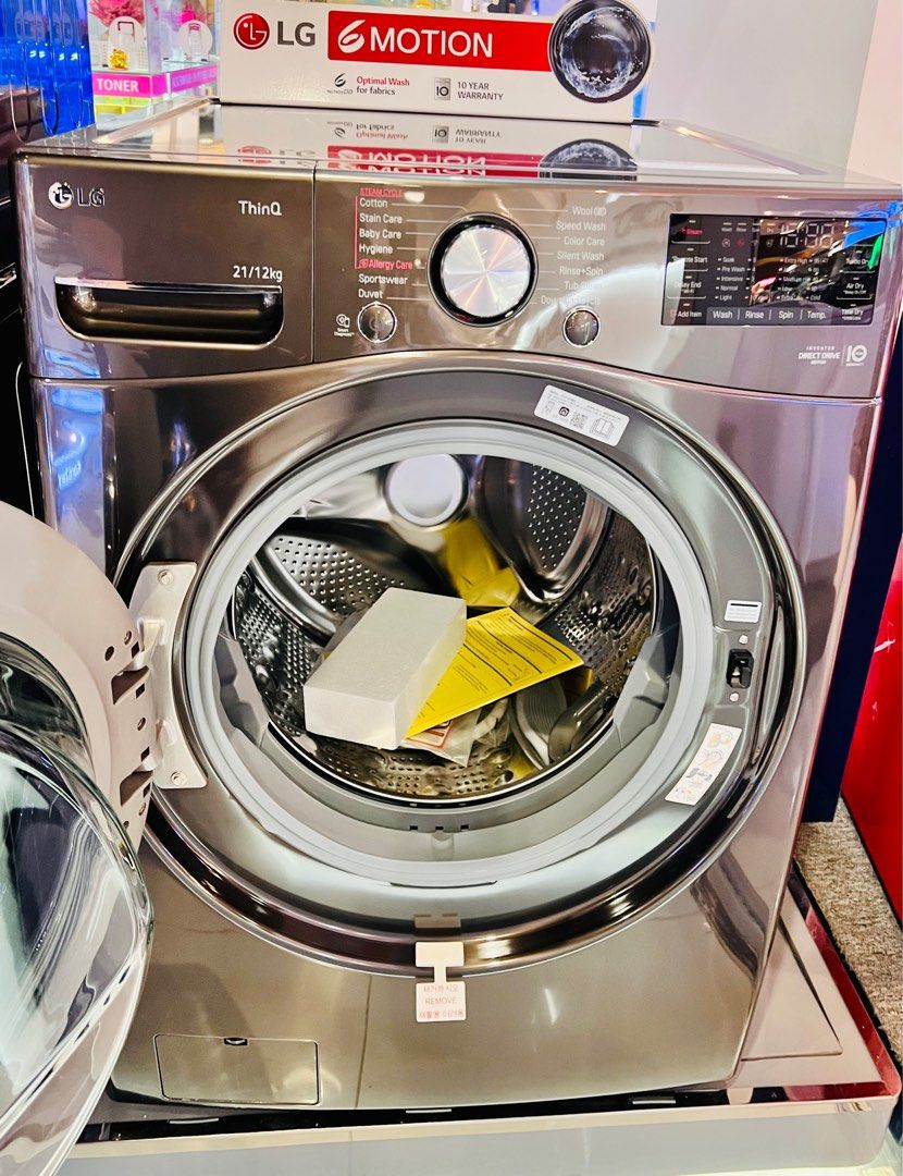 Brand New LG F2712HVRBC 21kg/12kg Front Loading Inverter Washer & Dryer Combo, TV & Home ...