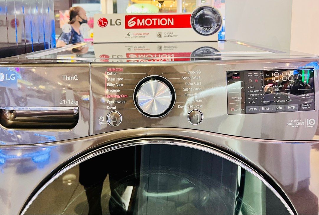 Brand New LG F2712HVRBC 21kg/12kg Front Loading Inverter Washer & Dryer Combo, TV & Home ...