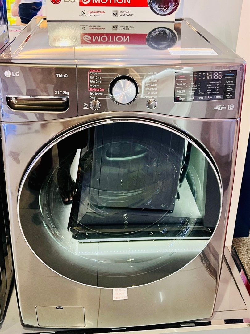 Brand New LG F2712HVRBC 21kg/12kg Front Loading Inverter Washer & Dryer Combo, TV & Home ...