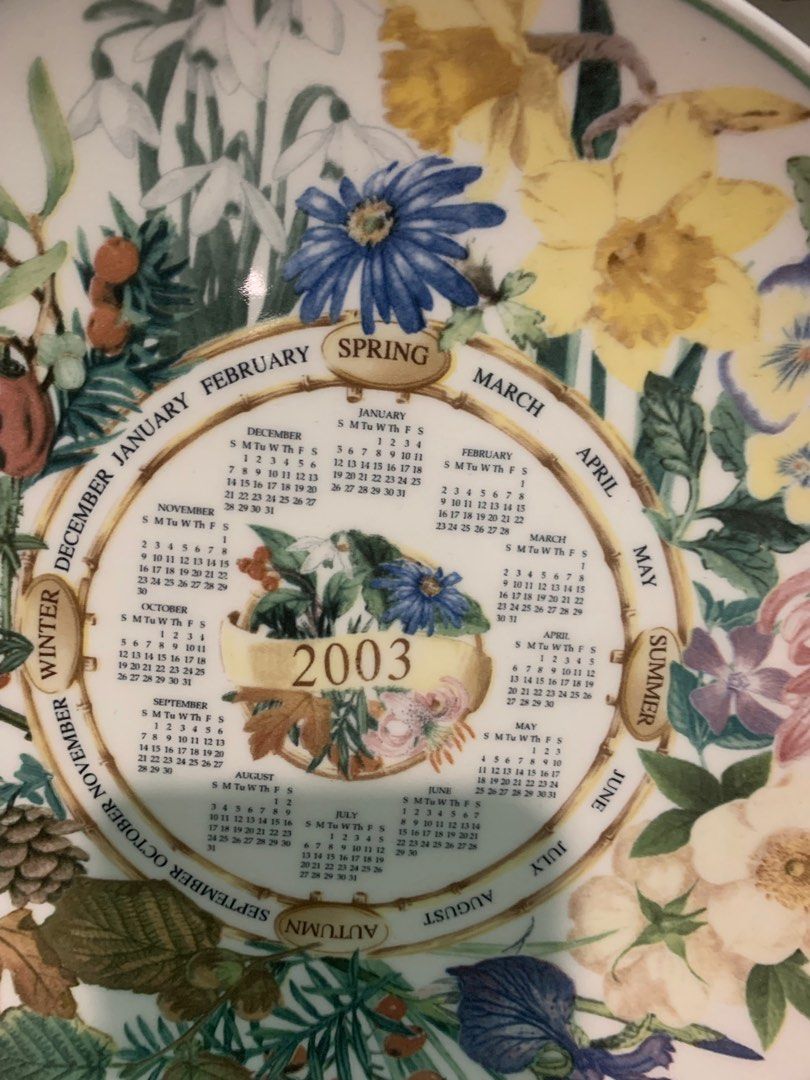 Calendar plate 2003, Furniture & Home Living, Home Decor, Frames ...