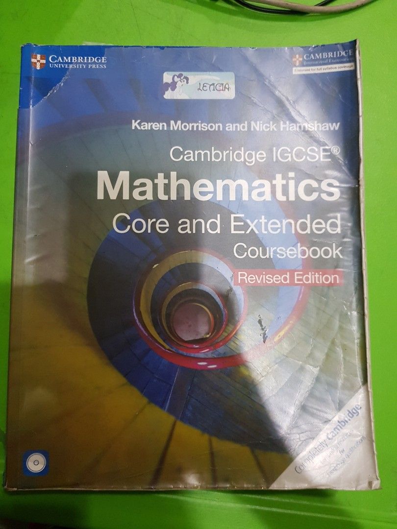 Cambridge Igcse Mathematics Core And Extended Coursebook Revised Edition Buku And Alat Tulis
