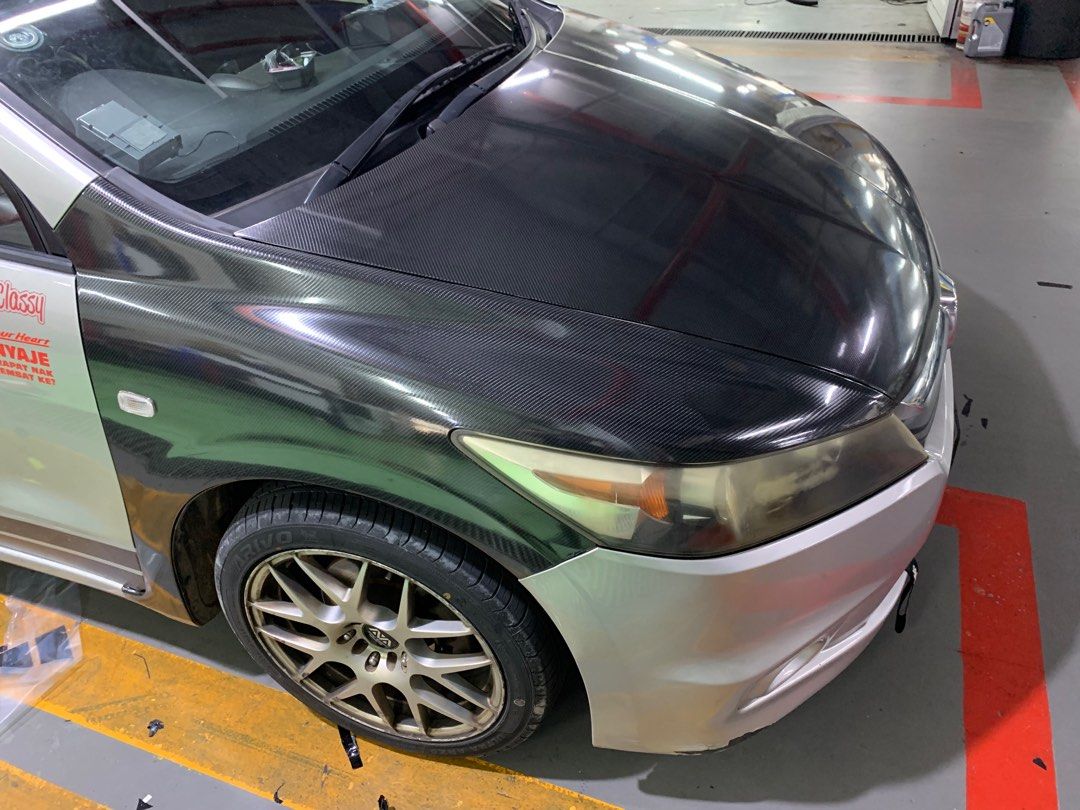Car bonnet & fender gloss carbon wrap, Car Accessories, Accessories on ...