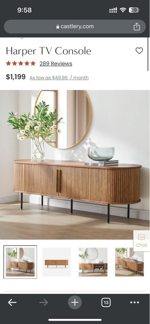 Castlery Harper TV Console, Furniture & Home Living, Furniture, TV ...