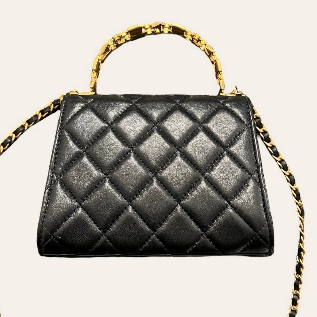 Chanel Top Handle Mini, Luxury, Bags & Wallets on Carousell