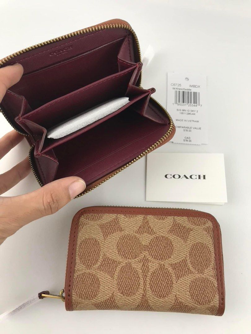 Coach small zip wallet on Carousell