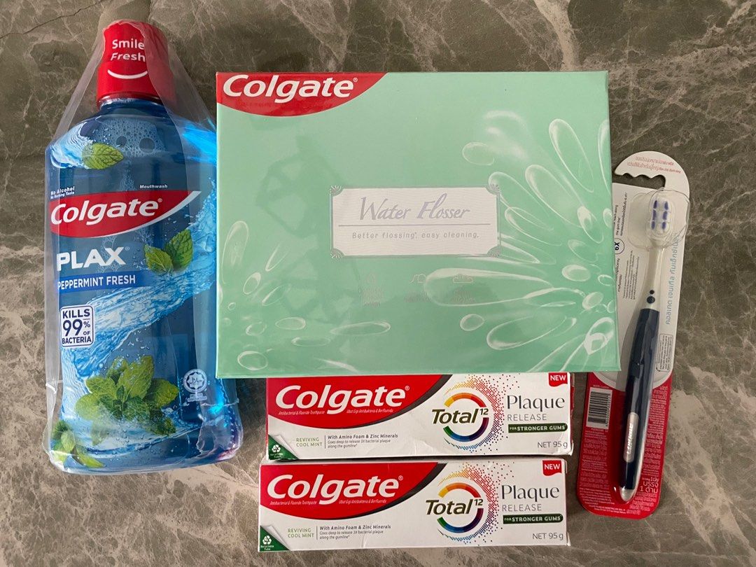 Colgate Water Flosser,Toothpaste,Mouthwash+Gongcha Voucher for Free ...