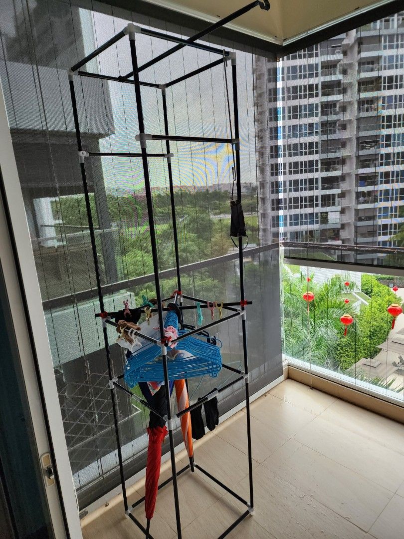 All in 1 drying rack - tall, light for big cloth and umbella, Furniture ...