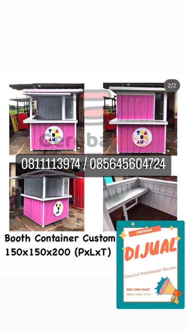 Container gerobak booth, Properti, Dijual di Carousell
