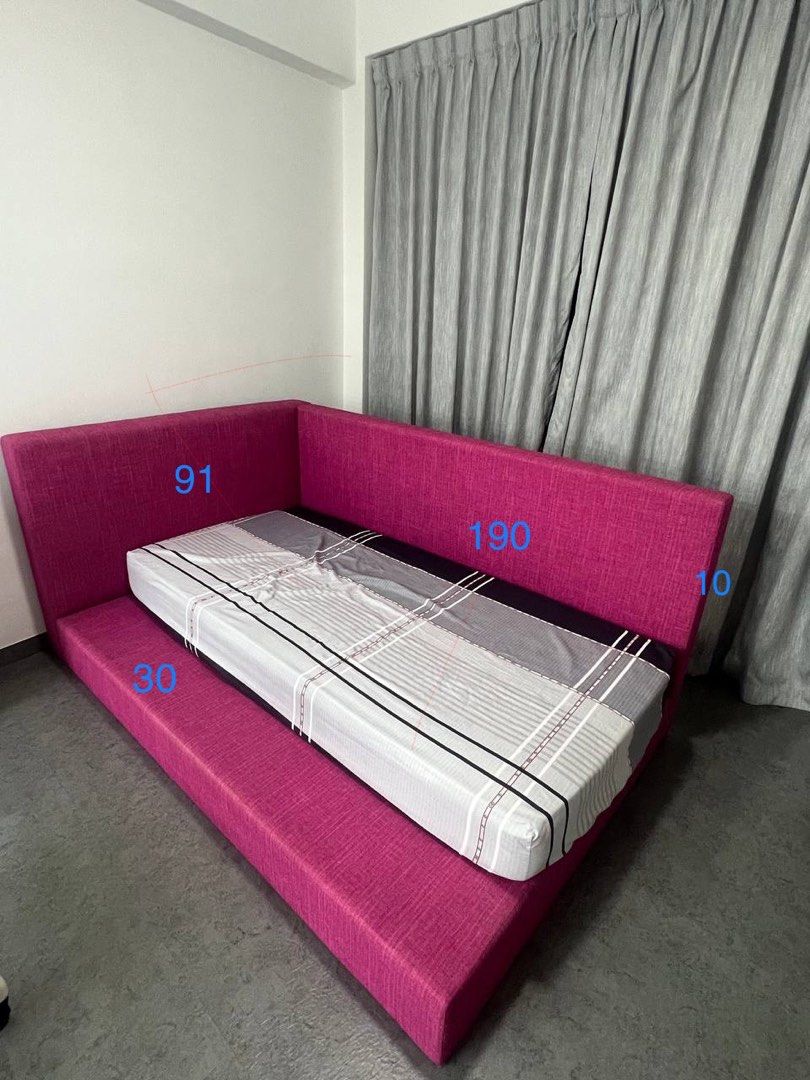 Custom L Shape Bed Frame, Furniture & Home Living, Furniture, Bed ...