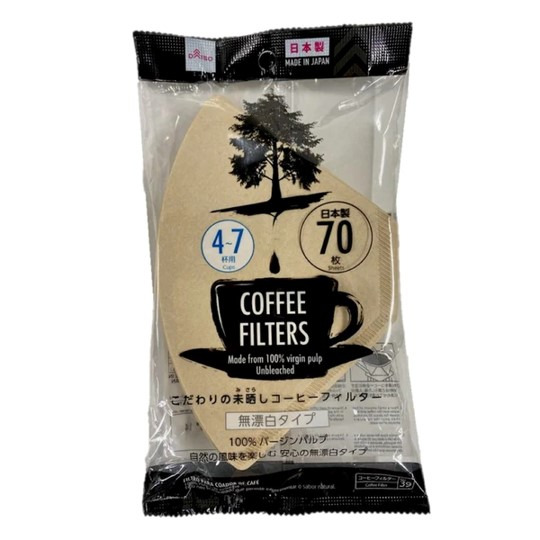 DAISO Coffee Filter Paper 70 Sheets(for 4-7 Cups) / Kertas Saringan ...