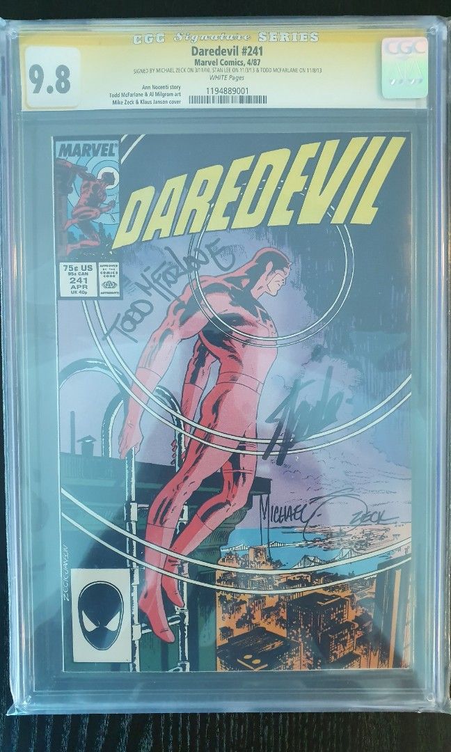 Daredevil #241 CGC 9.8 SS (1st Series, 1987) Triple Signatures By 3 ...