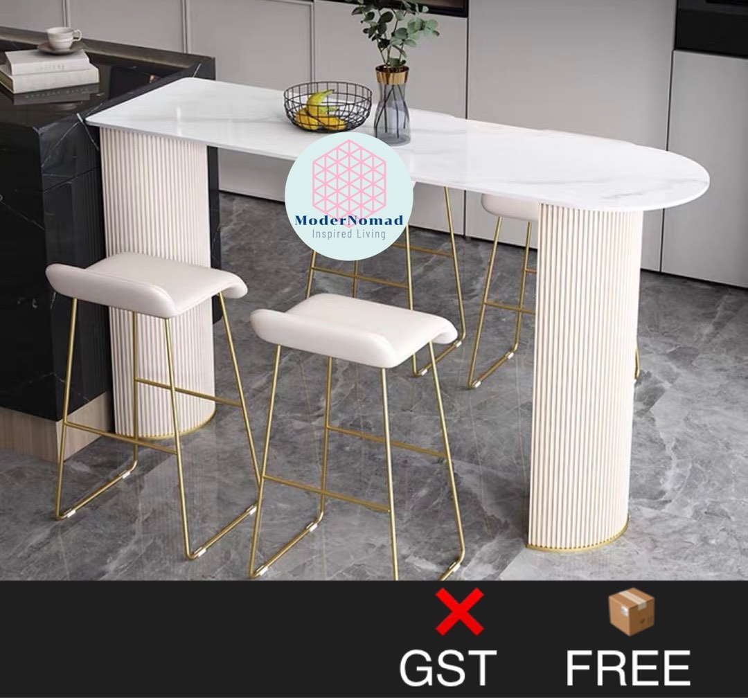 Dining Table High Bar Dining Counter Table Desktop Workstation Bistro ...
