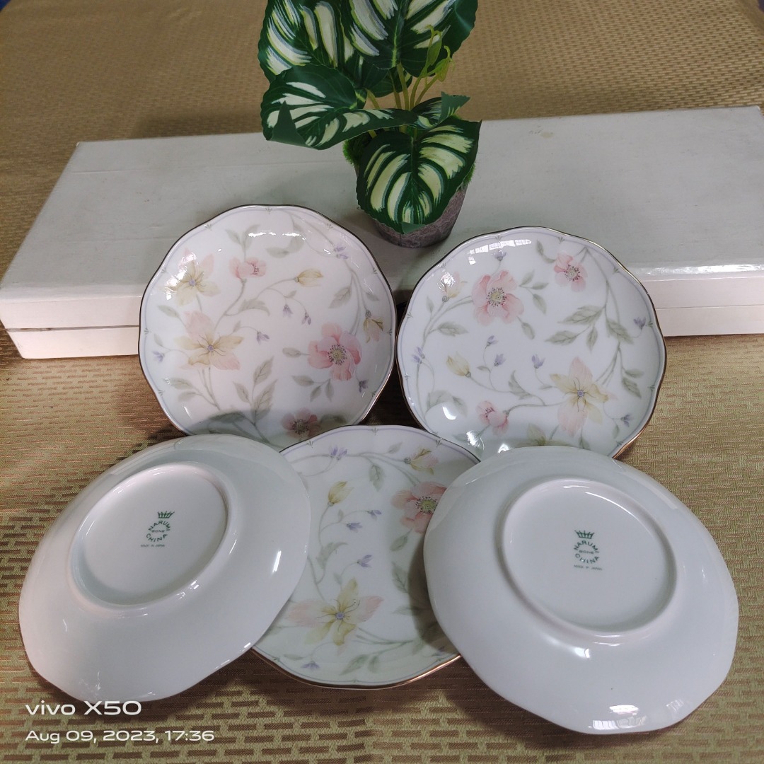 Narumi Dinnerware Bone China Cake Plates, Furniture & Home Living ...
