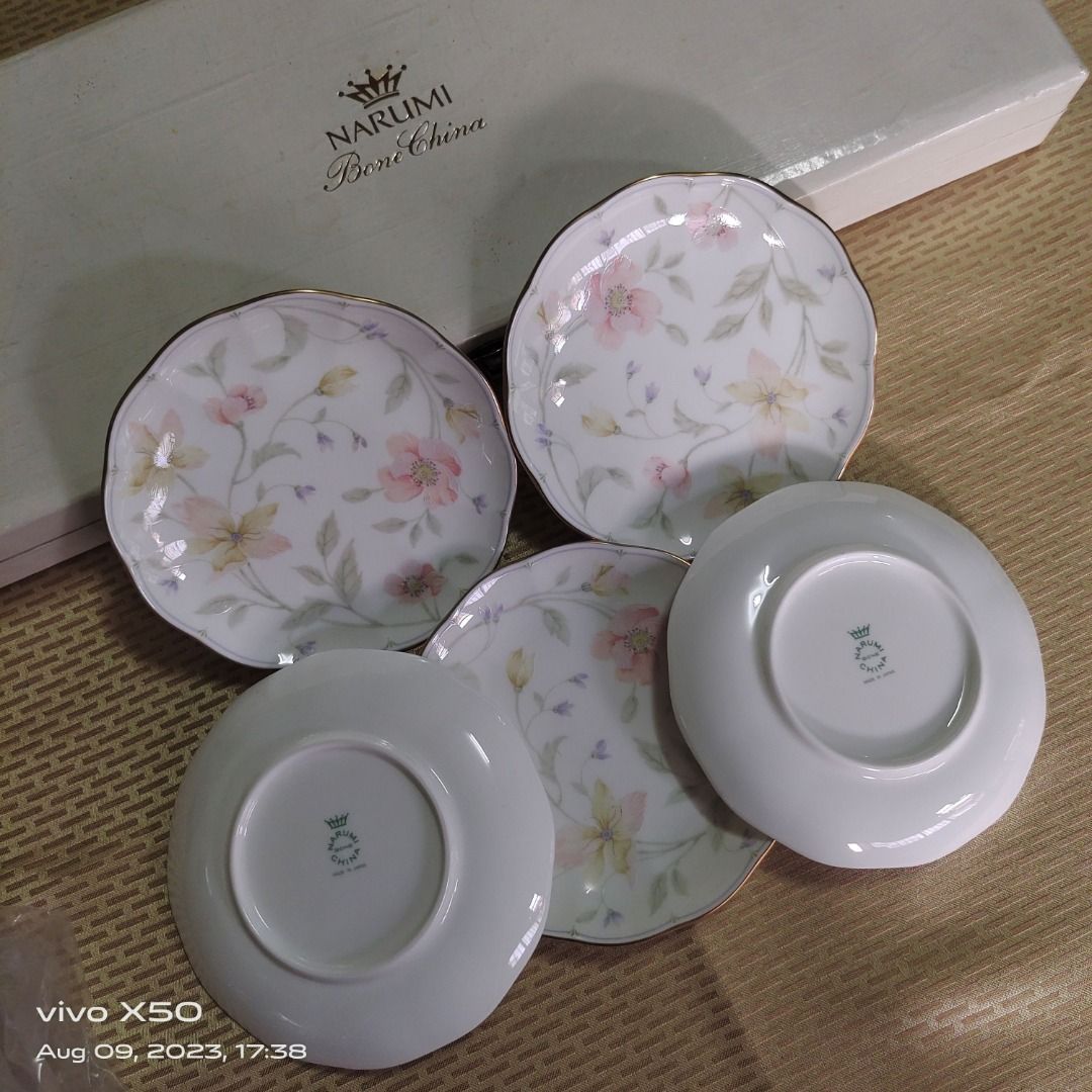 Narumi Dinnerware Bone China Cake Plates, Furniture & Home Living ...
