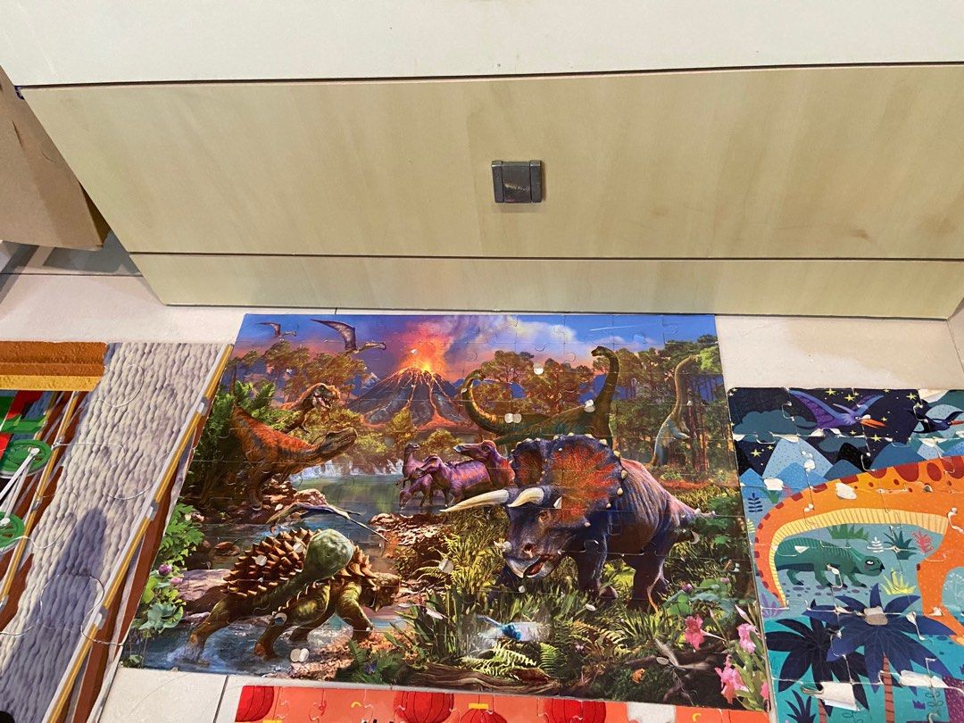 Dinosaur puzzles, jumbo, gigantosauraus puzzles, Hobbies & Toys, Toys ...