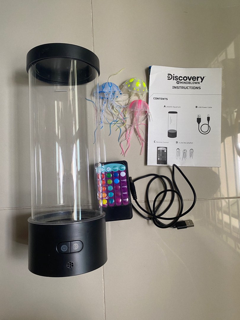 Discovery Mindblown Jellyfish Aquarium Color-Morphing Lamp, Hobbies & Toys, Toys & Games on ...