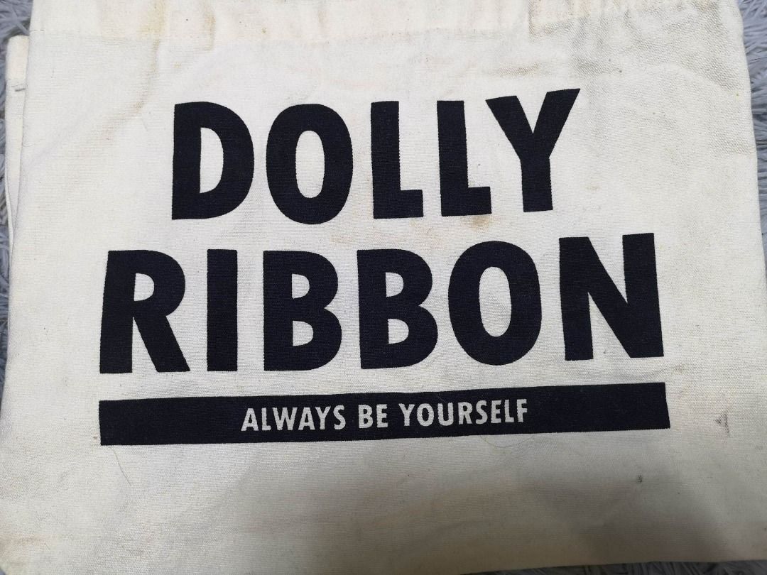 Dolly Ribbon White Velcro Tote Bag on Carousell