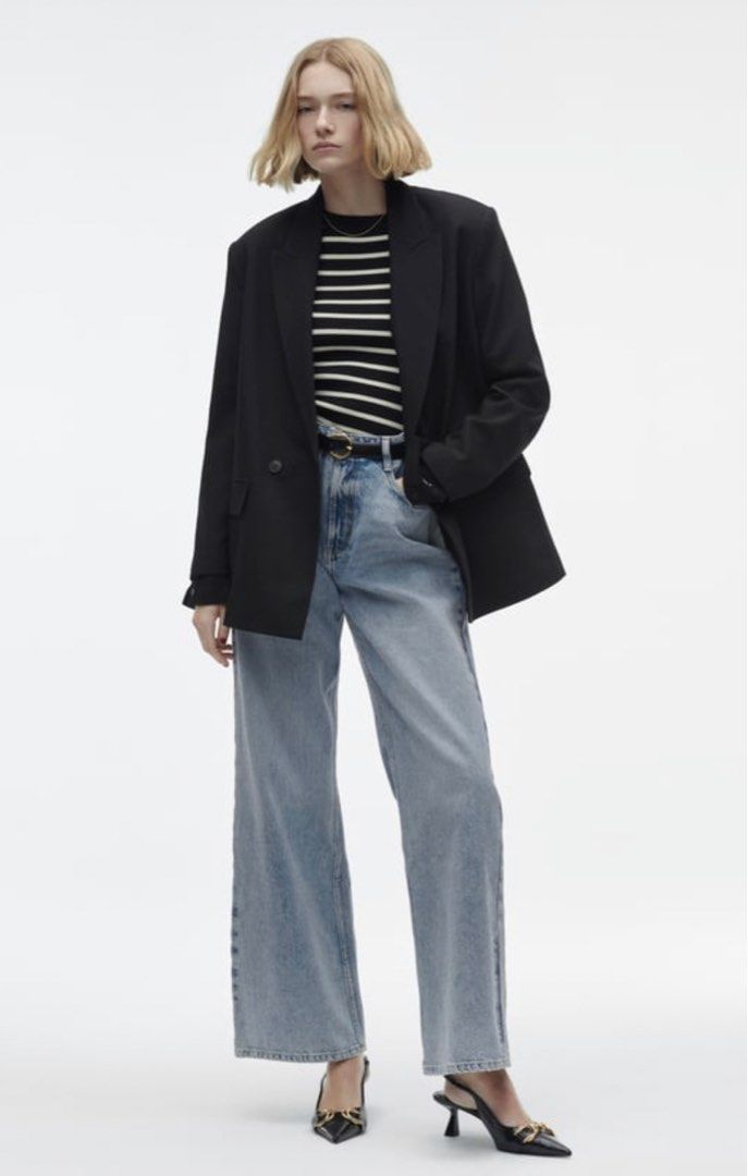 DOUBLE-BREASTED OVERSIZED BLAZER, Women's Fashion, Coats, Jackets and ...