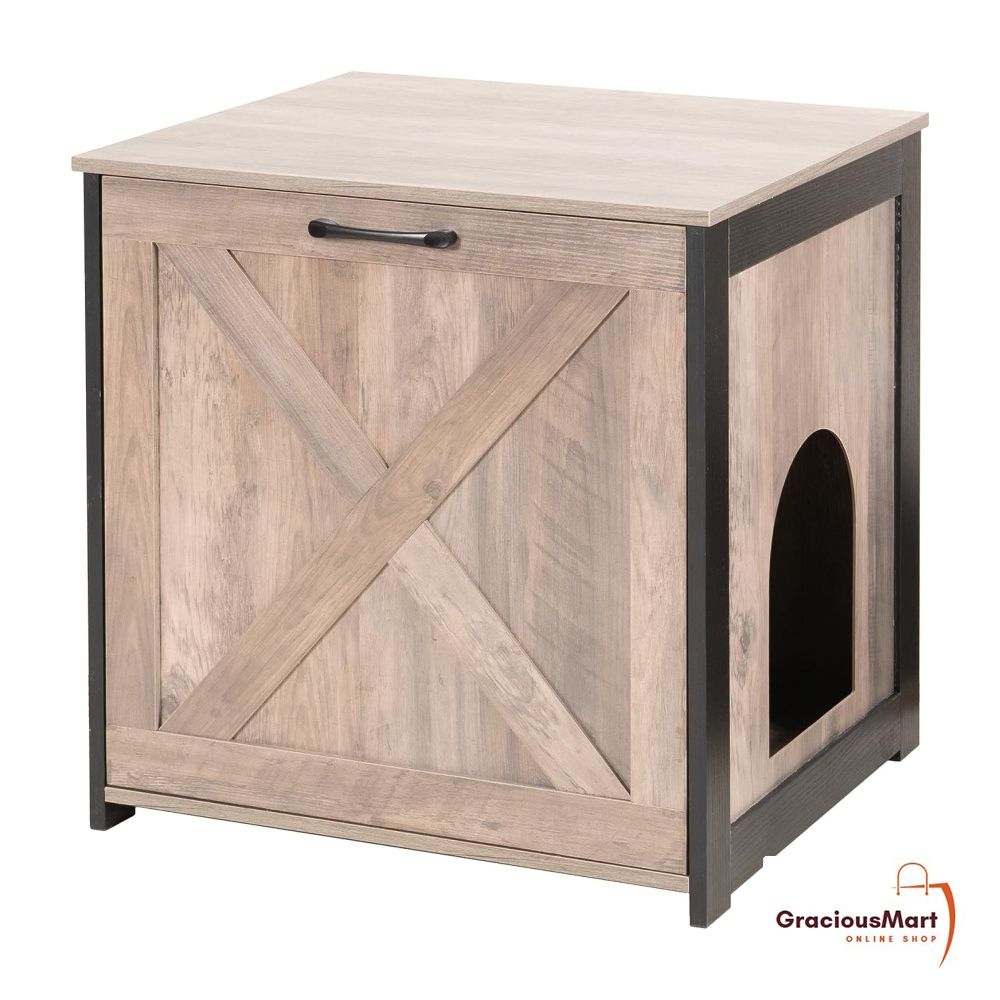 DWANTON Cat Litter Box Enclosure Furniture, Cat Litter Box Furniture ...