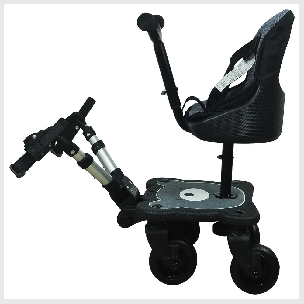 Englacha 2-in-1 Cozy 4-Wheel Rider, Black - Child Rider Stroller ...