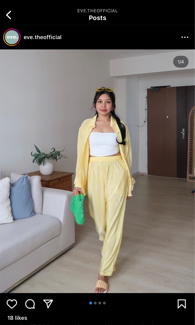 Eve.theofficial Mabel Pleated Set, Women's Fashion, Dresses & Sets ...