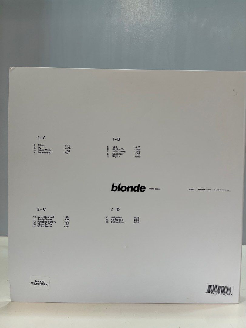 Frank Ocean Blonde Vinyl Record Official Pressing, Hobbies & Toys ...