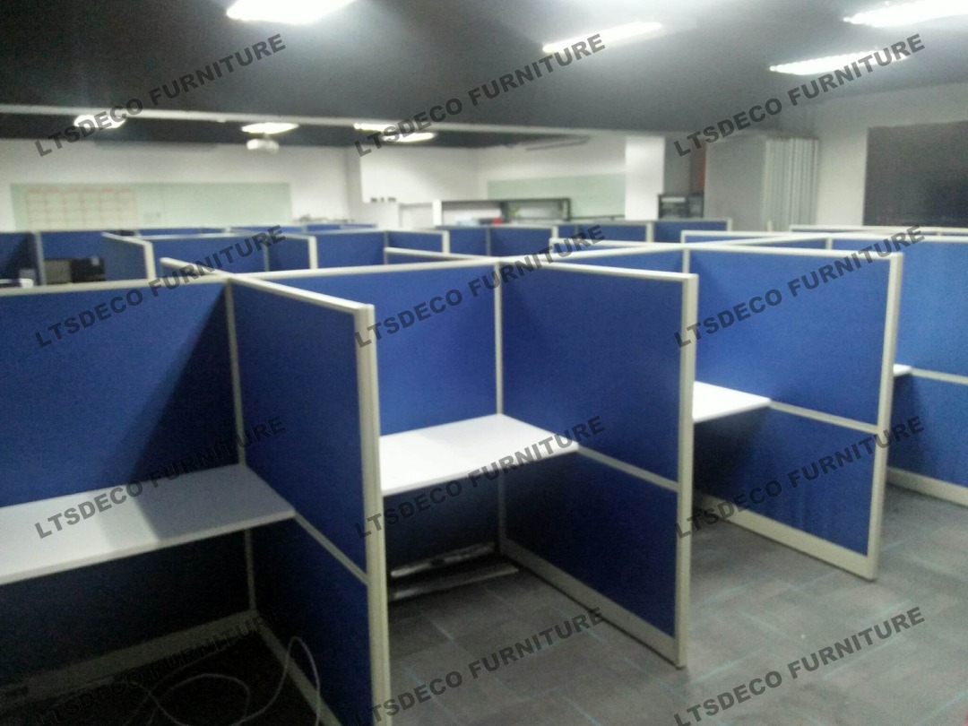FULL FABRIC MODULAR OFFICE PARTITION WORKSTATION CUBICLES on Carousell